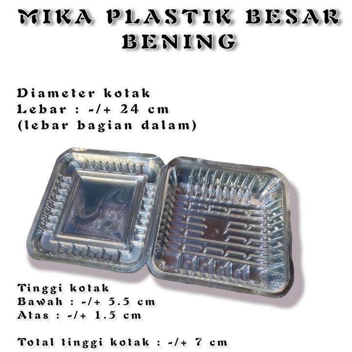 Mika Plastik JUMBO Besar (isi 10 pcs) / kotak plastik / kotak kue ...