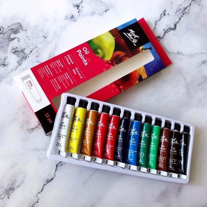 Mont Marte Signature Acrylic/Gouache/Oil Paints [12pc x 12ml] | Lazada PH