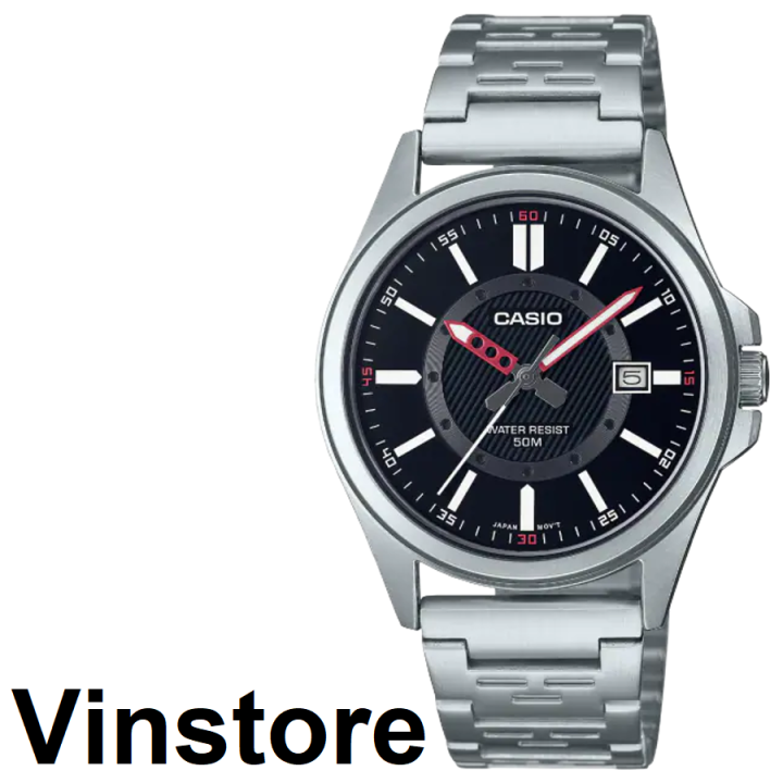 [Vinstore] Casio MTP-E700 Analog Quartz Stainless Steel Band Black Dial ...