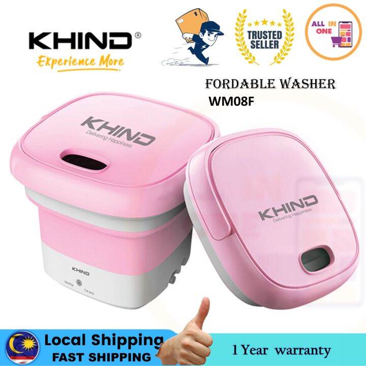KHIND Foldable Mnini Washing Machine WM08F Travel Washer 0.2KG Mesin ...