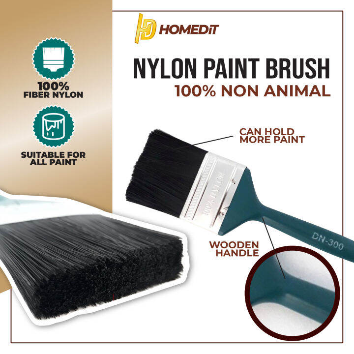 Homedit Nylon Paint Brush💯Non Animal, Synthetic Fiber Paint Brush🌿 ...