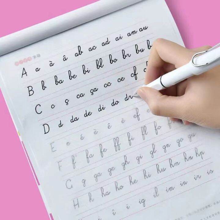 French Calligraphy Practice Book Handwriting Writing Workbook Children ...