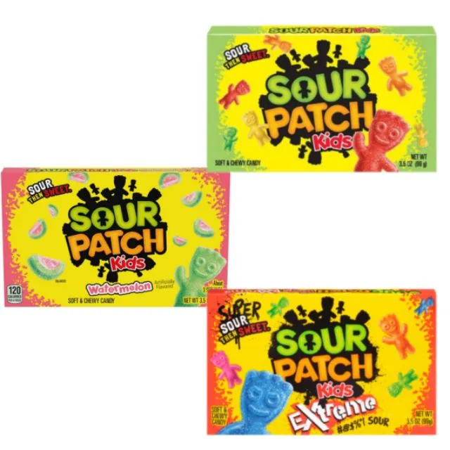 ♠Sour Patch Kids Sour then Sweet 99g Sour Patch Extreme Tropical Black ...