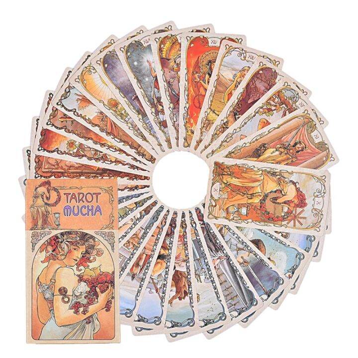 Tarot Mucha Cards By Lo Scarabeo E-Guidebook Tarot Game Toy Tarot ...