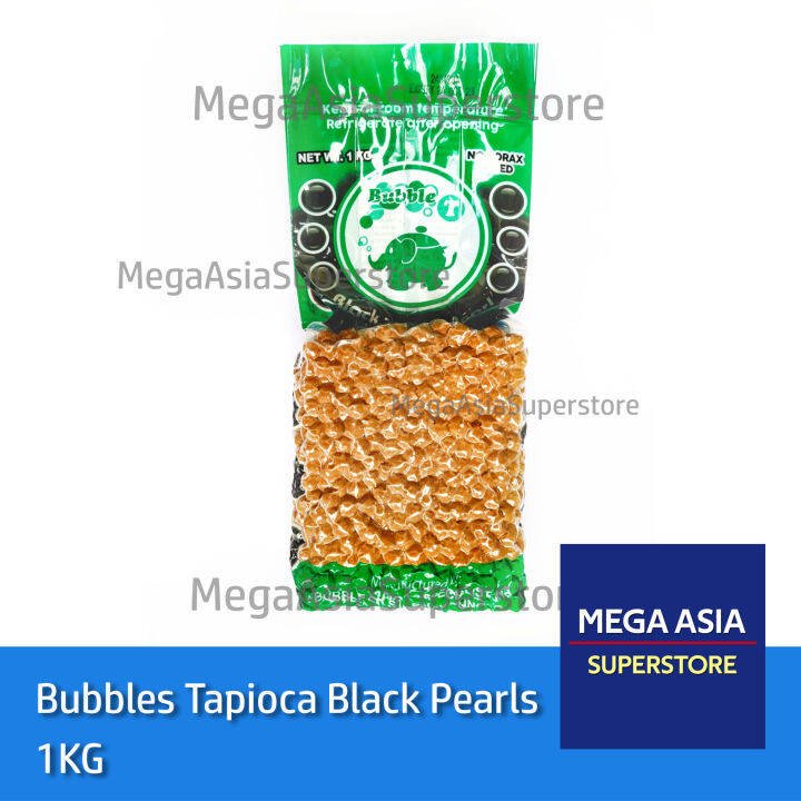 Mega Asia Bubbles Milk Tea Black Pearls Sago 1kg / Tapioca Pearls 1kg ...