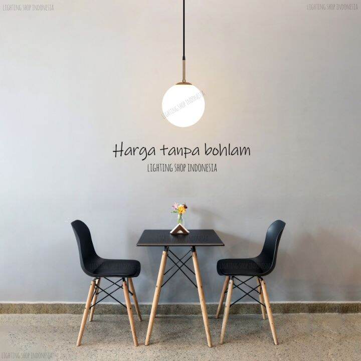 Lampu gantung gold bola kaca modern minimalis ruang tamu kamar cafe - H469 | Lazada Indonesia