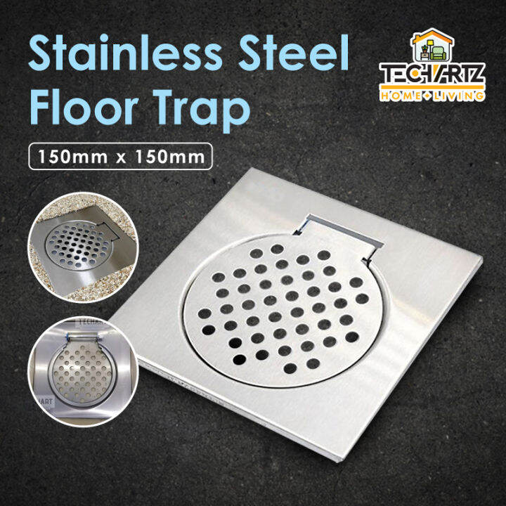 Stainless Steel Floor Trap Floor Grating Anti Cockroach (150mm 6 x ...