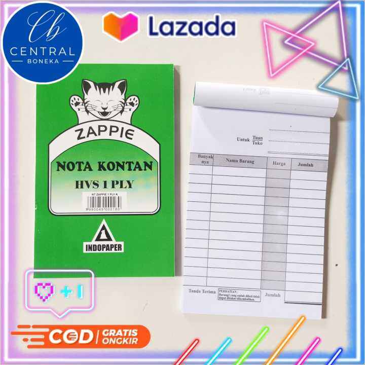 Buku Nota 1 Ply Nota Kontan Buku Nota Pembelian Buku Bon Struk Belanja ...