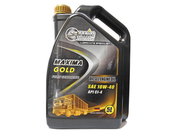 Samic Maxima Gold CI-4 10W40 Fully-Synthetic Diesel Engine Oil (5 ...