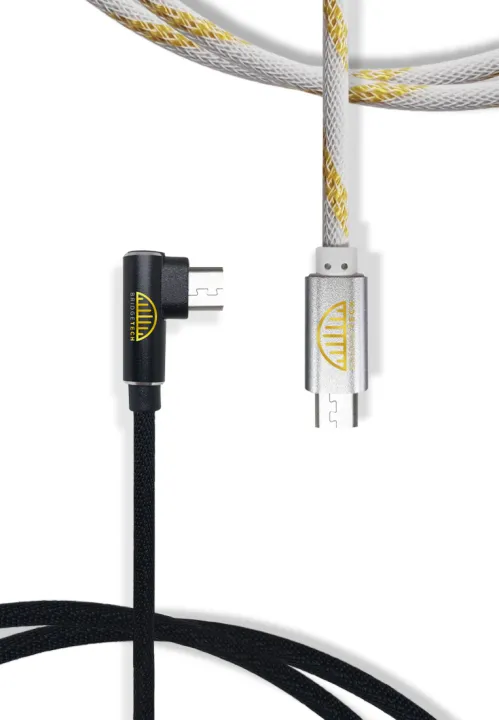 Bridgetech Micro Gaming Cable Duo (Gaming Black + Straight White ...