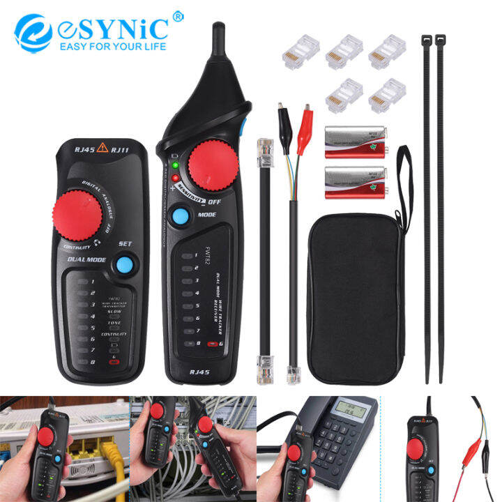 eSYNIC Dual Mode Wire Tracker RJ11 RJ45 Multifunctional Cable Tester ...