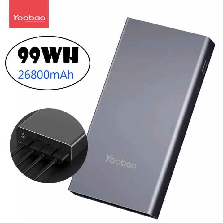Yoobao 99WH 26800mAh 3 Input 4 output PD Watts Quick Charging Power ...