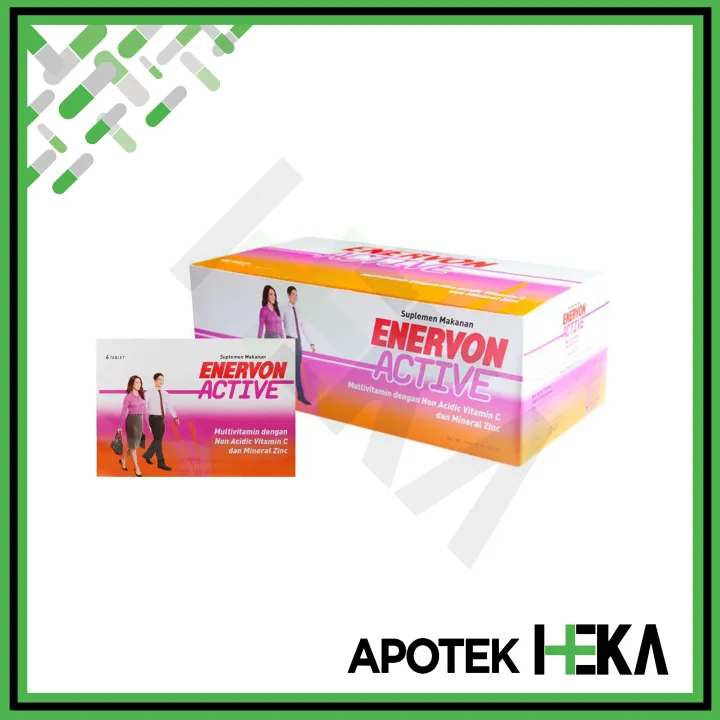 Enervon Active / Aktif Box isi 25x4 Tablet - Suplemen Vitamin C ...