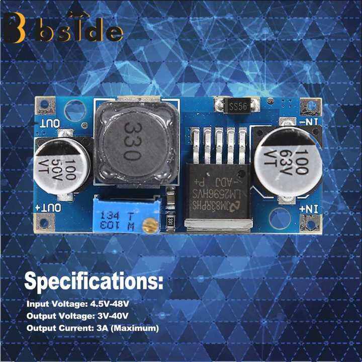 [Bside Tool Store] LM2596HVS Voltage Adjustable Regulator Converter Board Practical DC-DC Step ...