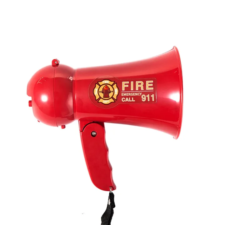 Portable Kids Megaphone Speaker Pretend Play Kids Fireman Megaphone ...