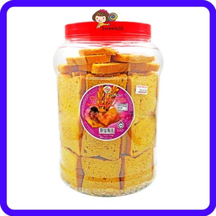 Roti Marjerin Biskut Roti Kok 95pcs (Halal) 香脆奶油面包片 Margarine Toasted ...