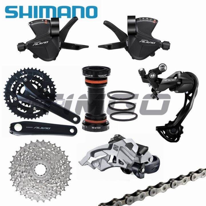 Shimano Alivio 3×9 Speed Groupset MTB Mountain Bike SL-M3100 RD-M3100-SGS FD-T4000 FC-T4060 BB ...