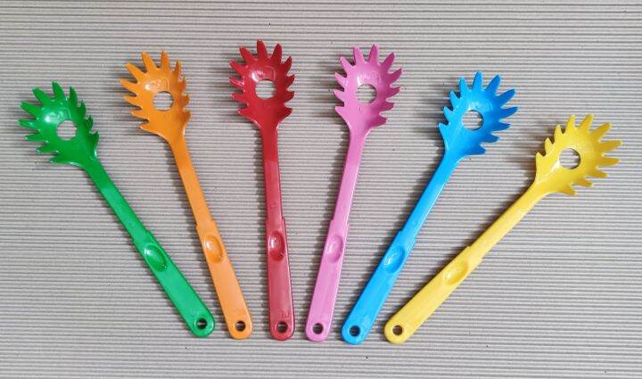 Plastic #7307 #7308 Soup Ladle / Pasta Spoon Fork Sandok juice gulaman ...