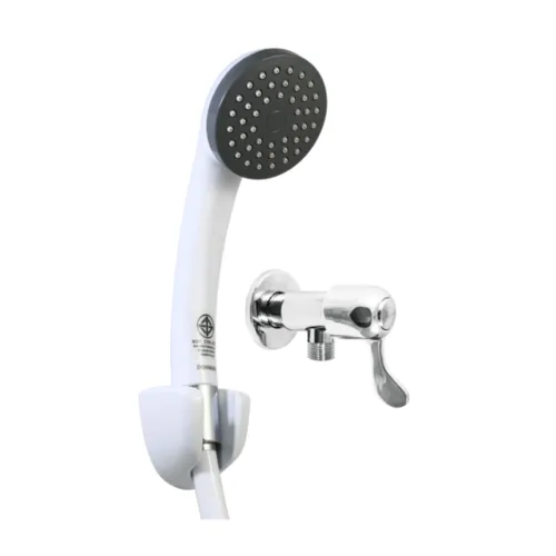 DONMARK ชุดฝักบัวสีขาวพร้อมวาล์วด้ามปัดโครเมี่ยม CD-23P4C สีขาว | Lazada.co.th