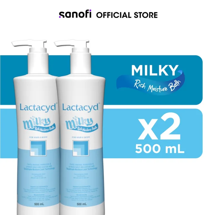 Lactacyd Baby Milky Rich Moisture Bath 500ML (Bundle of 2) Baby Wash ...