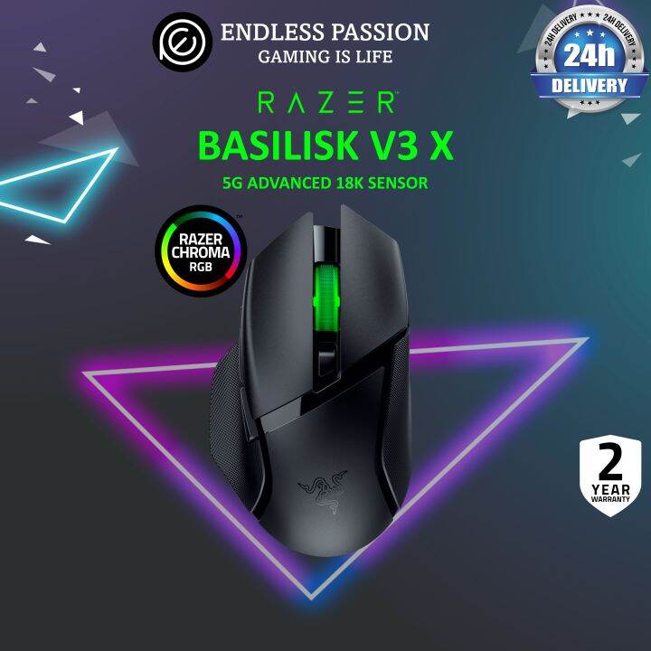 Razer Basilisk V3 X HyperSpeed Customizable Wireless Gaming Mouse ...