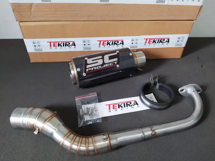 Knalpot Racing SC Project CRT Titan Carbon Fullset All New Honda Pcx ...