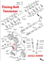 [OEM] Timing Belt Tensioner. J3-Engine. for Carnival(2001-2014). 2.9cc ...
