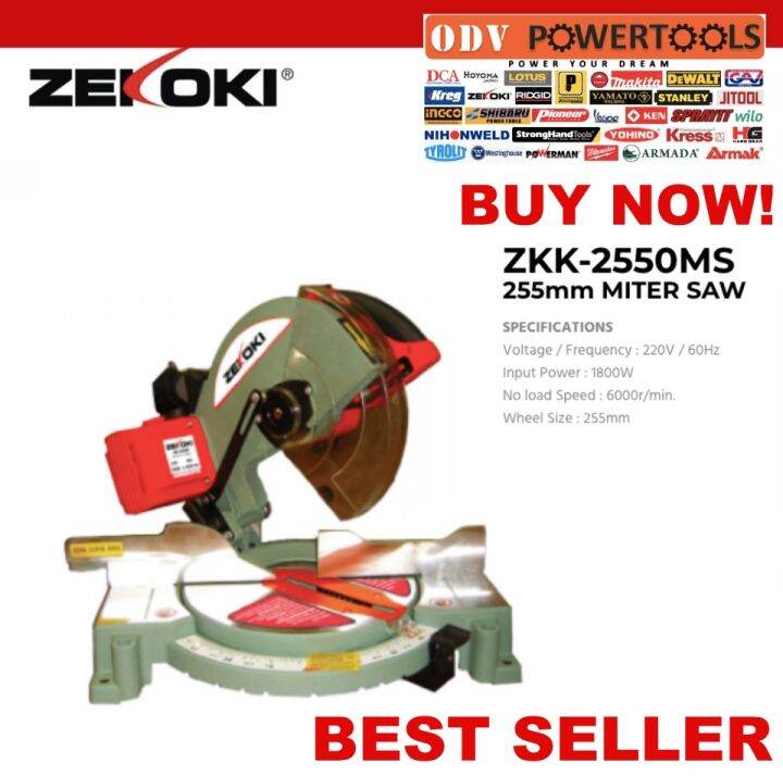 ZEKOKI Miter/Mitre Saw-Aluminum Cutter 1800W 255mm (ZKK-2550MS)~ODV ...
