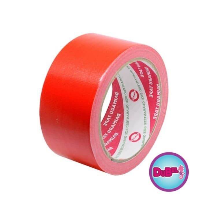 Lakban Kain Merah Daimaru / Cloth Tape Merah Daimaru 48mm / 2 inchi panjang 12M | Lazada Indonesia