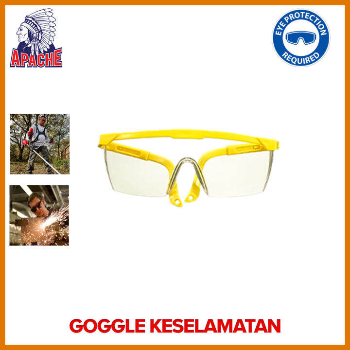 APACHE Safety Goggle SG01 | Spare Part | Brush Cutter | Mesin Rumput Spare Part Original | Mesin ...