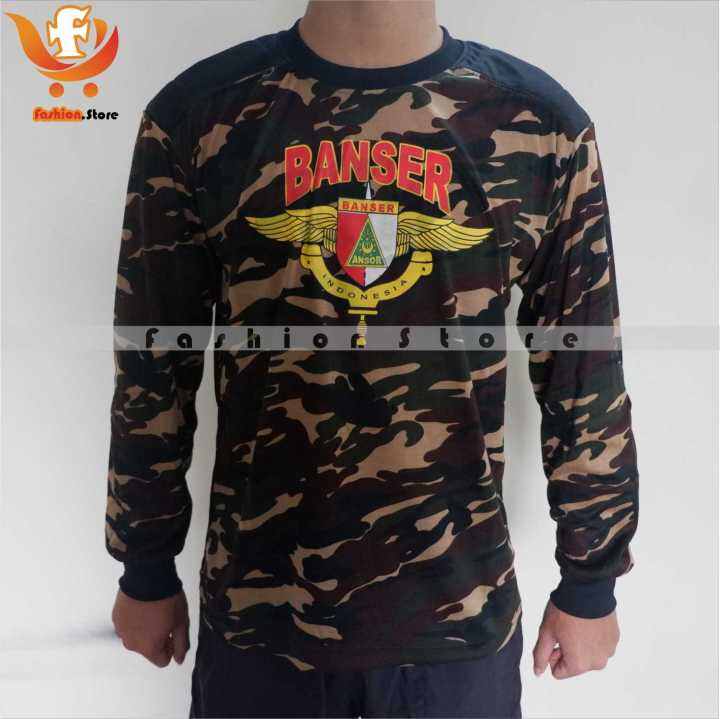 KAOS BANSER TANGAN PANJANG DEKER/KAOS LORENG BANSER DEKER PANJANG/KAOS ...