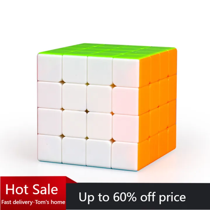 【Hot sale】Magic cube QiYi Qiyuan S 4x4 Rubik Cube Stickerless Bright ...
