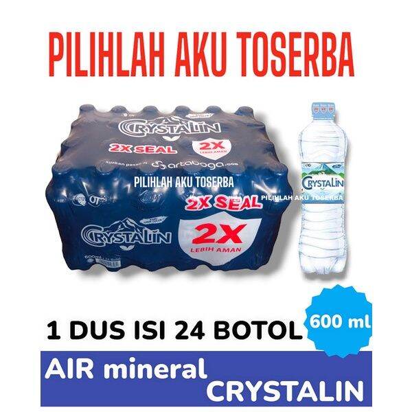 CRYSTALIN Air Mineral Botol Pet 600 ml - ( 1 DUS ISI 24 botol ...
