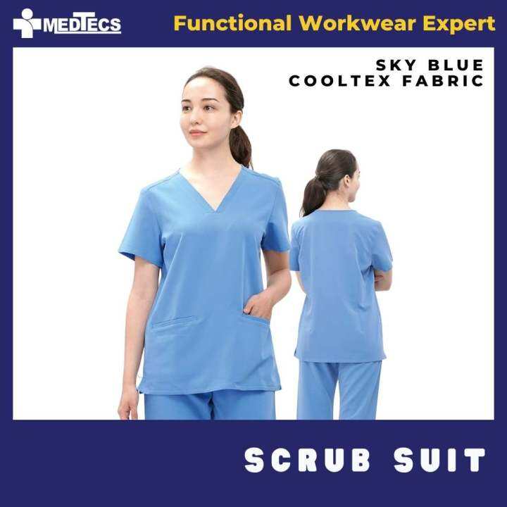 Medtecs Scrub Suit Set Cooltex Fabric | Lazada PH