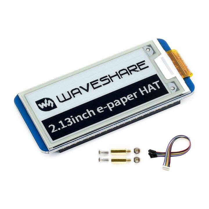 Waveshare 2.13Inch E-Ink Display HAT, Black,White Two-Color 250X122 ...