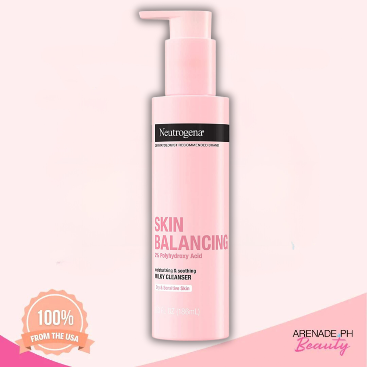 Neutrogena Skin Balancing Milky Cleanser 2% Polyhydroxy Acid for Dry ...