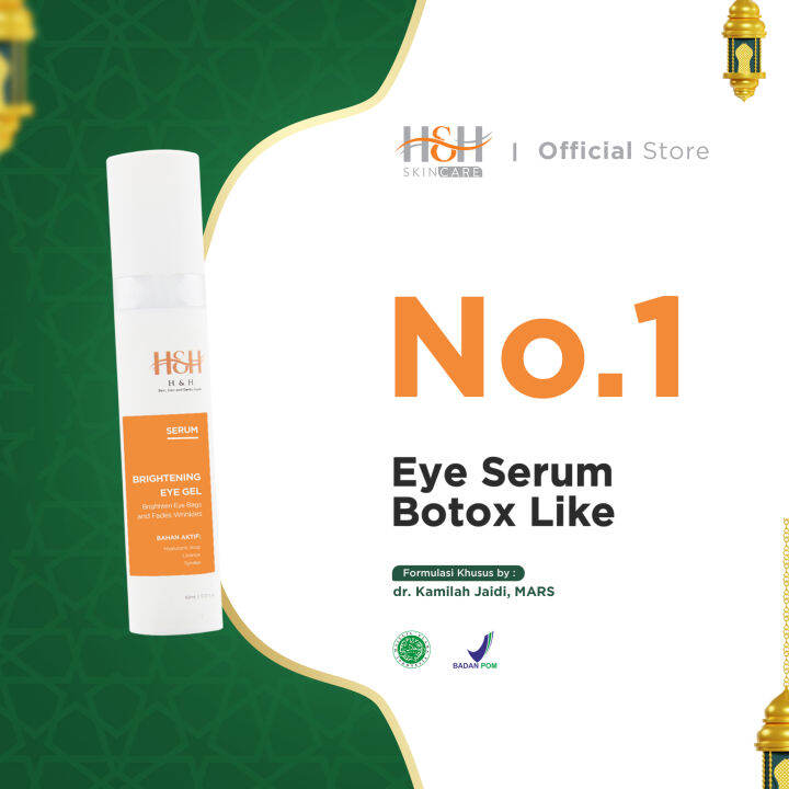 H&H Skin Brightening Eye Gel Serum Dengan Syn Ake | Atasi Kantung Mata ...