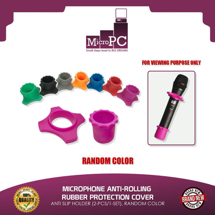 MICROPHONE ANTI-ROLLING RUBBER PROTECTION COVER/ ANTI SLIP HOLDER (2 ...