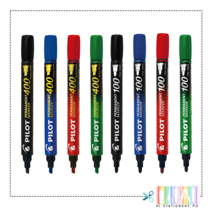 PILOT Permanent Marker 100 Bullet tip 400 Chisel Tip - 1pc | Lazada PH