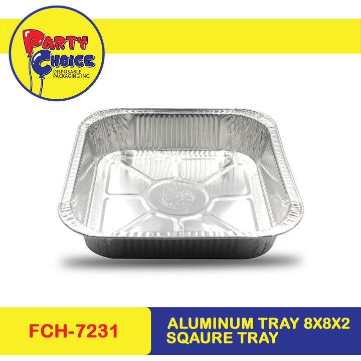 ALUMINUM TRAY 8x8x2 SQAURE TRAY WITH LID 10PCS | Lazada PH