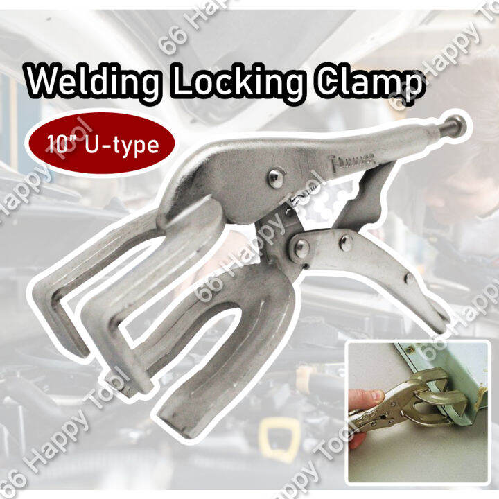 Multi-functional 10" Inch Locking Clamp U-Type Plier Tools Quick Fixing ...