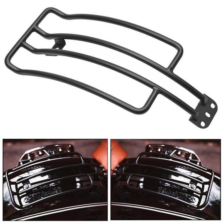 Motorcycle New Black Steel Rear Fender Solo Seat Luggage Rack Support ...