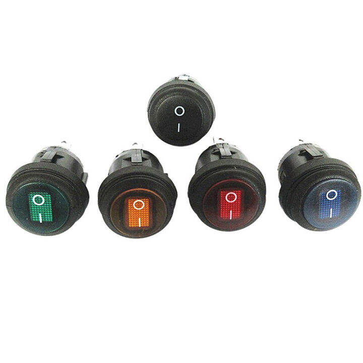 newdv2 Waterproof Round Rocker Switch 6A10A/250V Auto Boat Marine ...