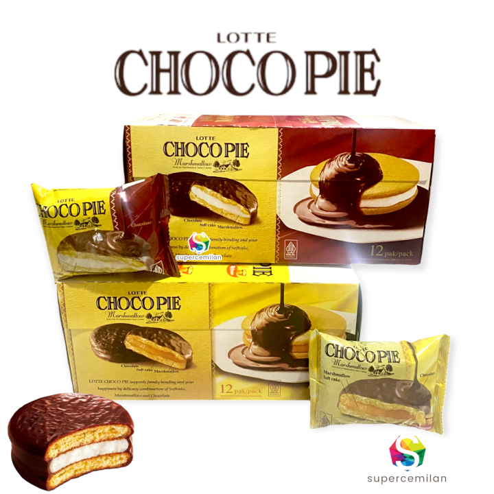 Lotte Choco Pie / Cheese Pie Marshmallow PACK (12x28gr) | Lazada Indonesia