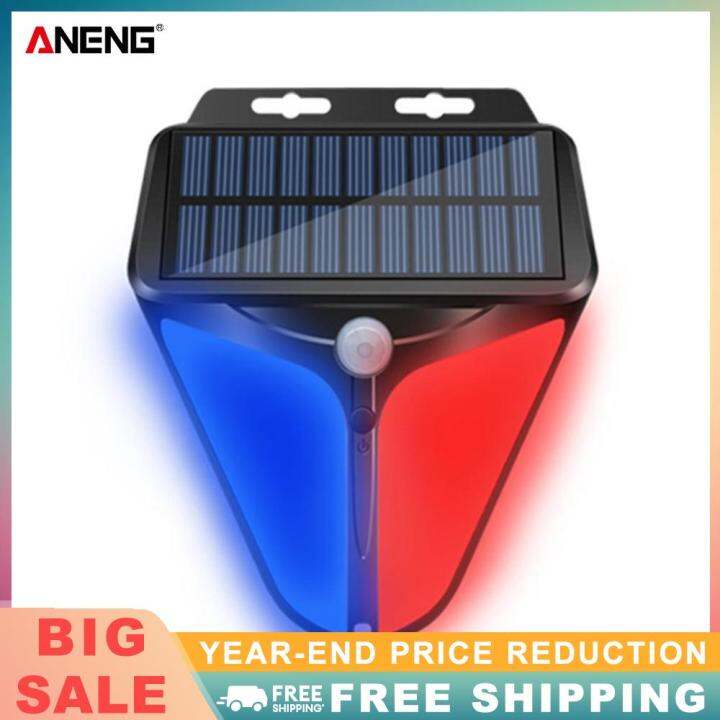 Alarm Light Wireless Solar Powered LED Strobe Motion Sensor Anti Theft ...