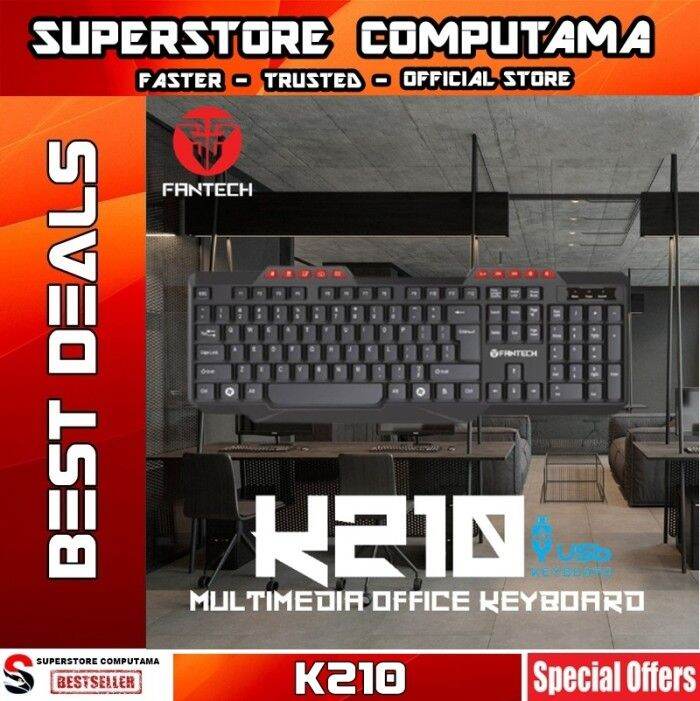 Fantech K210 / K-210 Multimedia Office Keyboard | Lazada Indonesia