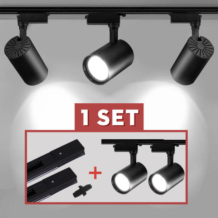 【Lamps + Rail】Whole Set Led Track Light COB Track Lights Aluminum Rails ...