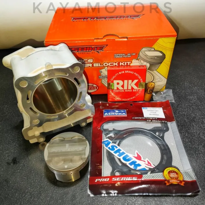 PITSBIKE CERAMIC BLOCK SNIPER 150 59MM/62MM/66MM (8 HOLE)ANODIZE FORGED ...