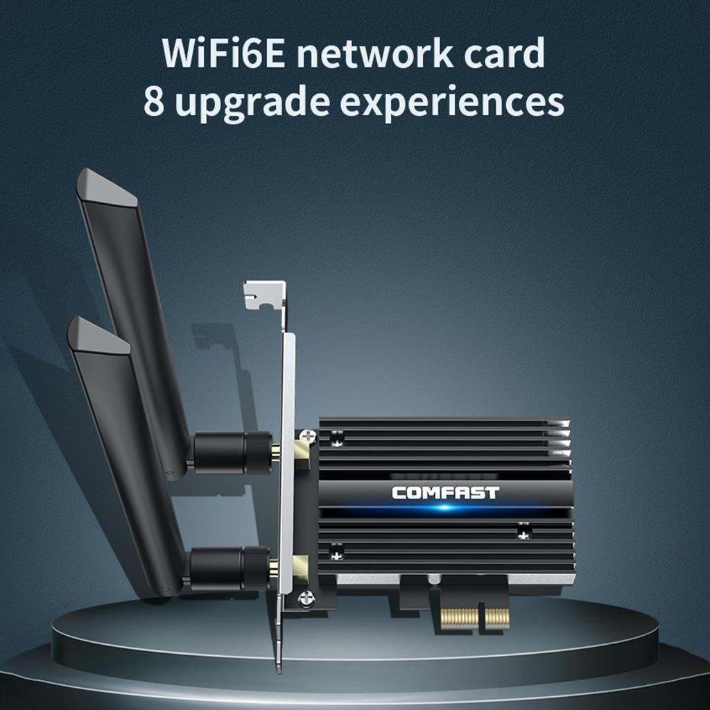 Gazechimp การ์ด WiFi ไร้สาย,Tri-Band 6G/5.8G/2.4GHz บลูทูธ5.2 PCIe สำหรับคอมพิวเตอร์ตั้งโต๊ะ ...