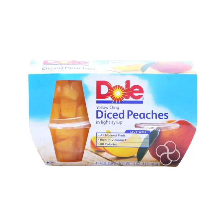Dole Diced Peaches Fruit Bowls 4 x 113g | Lazada PH
